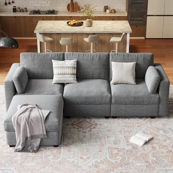 IdealHouse 104" Oversized Modular Sectional Sofa, L Shaped Convertible ...