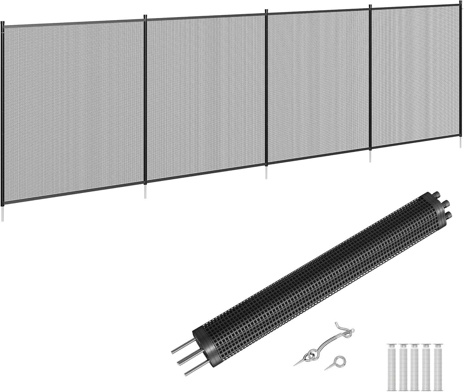 IdealHouse 4' x 12' Pool Safety Fence for Inground & Above-Ground Pools ...