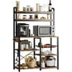 Uforic 67" Kitchen Bakers Rack with Power Outlets, 9-Tier Microwave ...