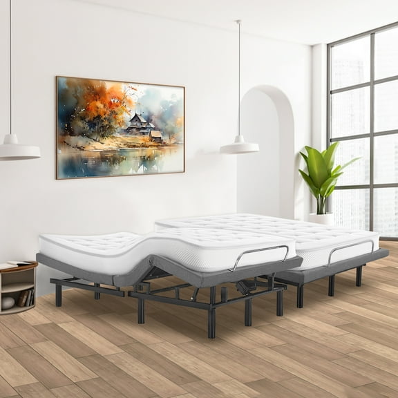 Head/foot Tilt Adjustable Bed Base Queen, With Programmable Settings ...
