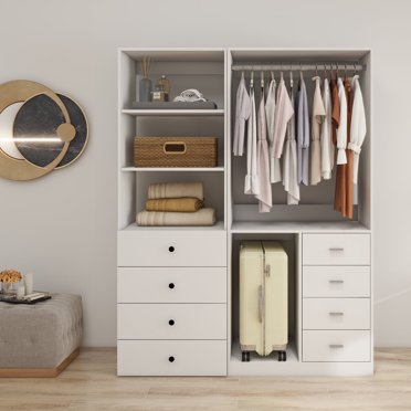 Free Shipping! Bestar Pur 36W Closet Organizer in White - Engineered ...