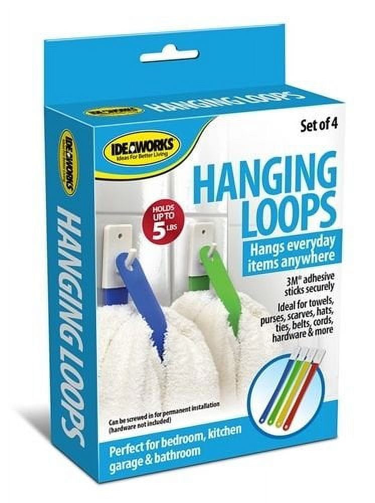 Ideaworks Wall Mount Adhesives, Hanging Loops, Set of 4, Holds up to 5 ...