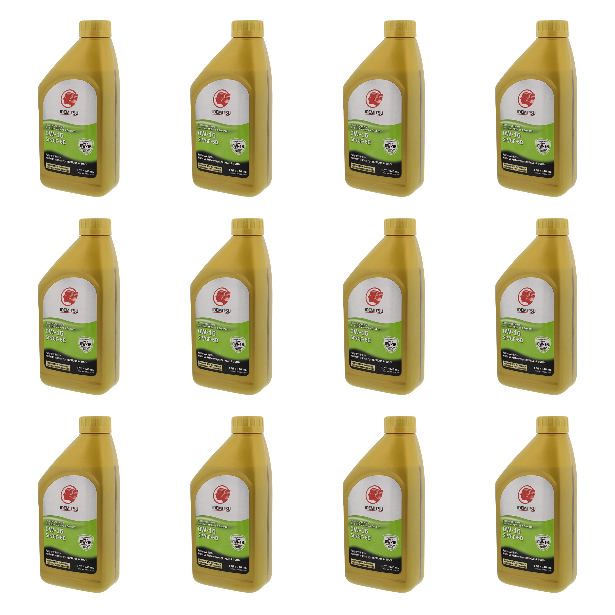 Idemitsu 0w16 Synthetic Motor Oil 12pk - 0W-16 Vehicle Engine Oil SP GF ...