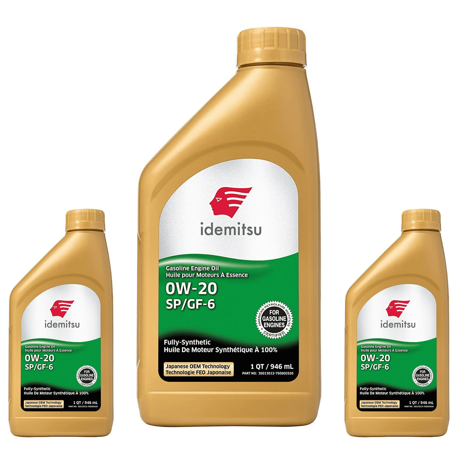 Idemitsu Full Synthetic 0W-20 Engine Oil SP/GF-6 MPN #30013012750 Pack ...
