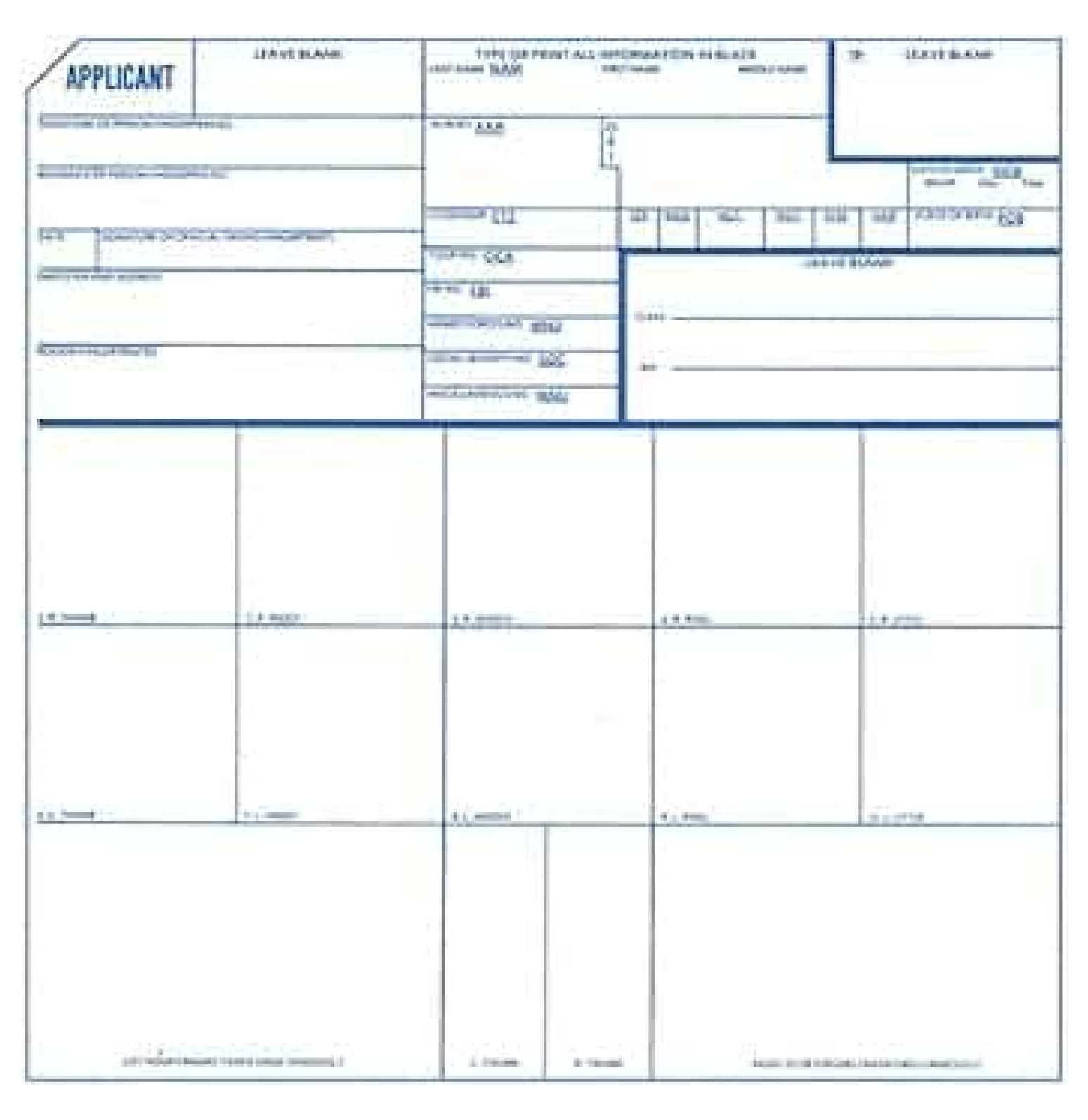 Identicator Applicant Fingerprint Cards, Pack of 250, FBI Standard Form ...
