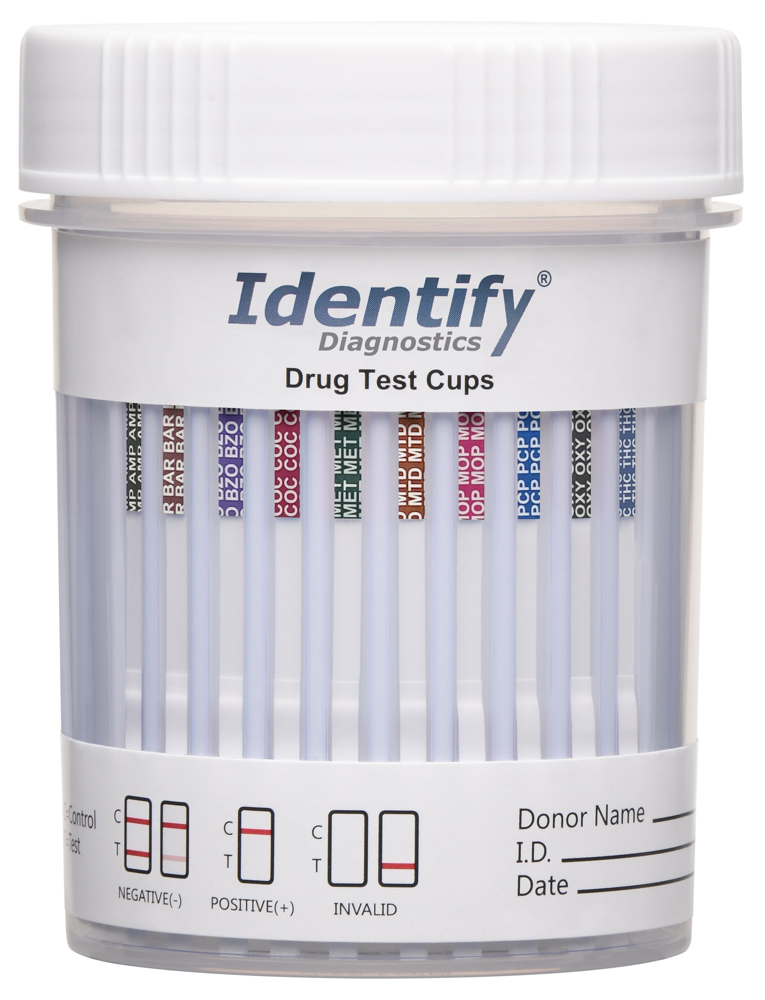 Identify Diagnostics 10 Panel Drug Test Cup - 25 Pack - CLIA Waived ...