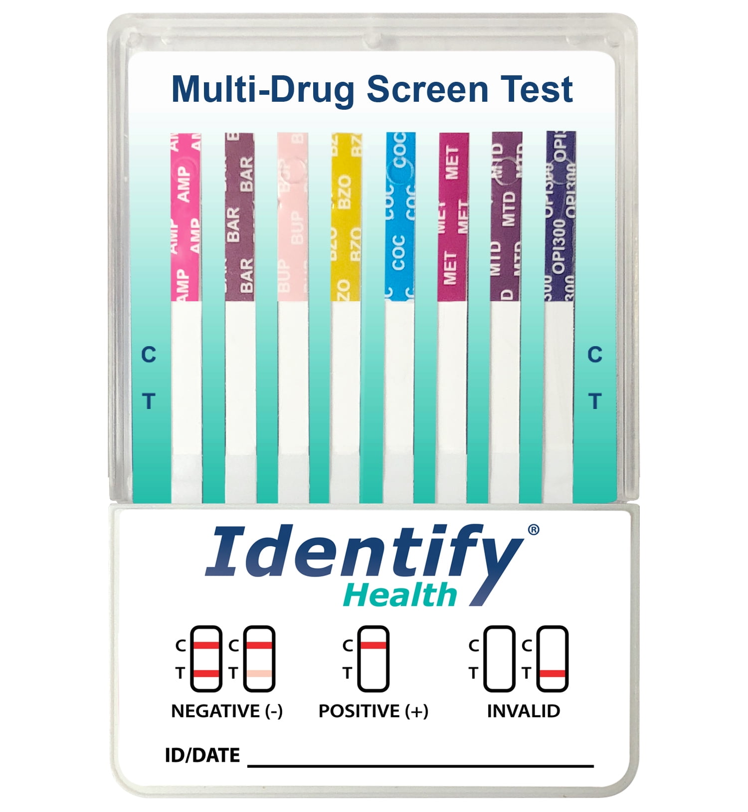 Identify Health 10 Panel Drug Test Dip Card - 25 Pack - CLIA Waived ...