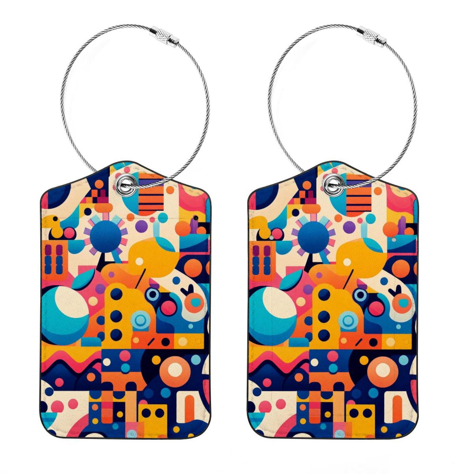 Identify with Ease: Metal Loop Lock Baggage Tags for Suitcase & Travel ...
