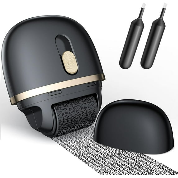 Identity Protection Roller Stamps 2 Pack - Confidential Roller Stamp with 4 Refills - Wide ...