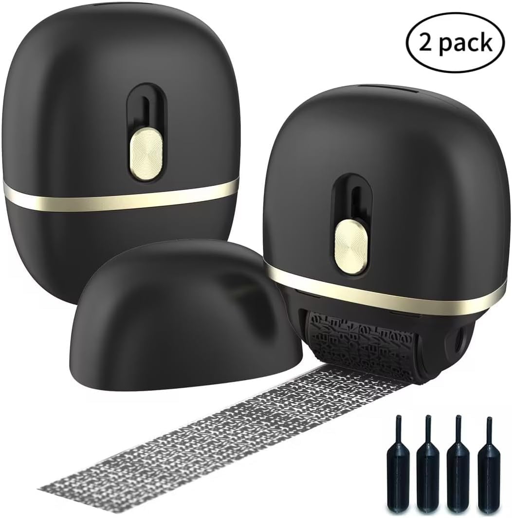 Identity Protection Roller Stamps 2 Pack - Confidential Roller Stamp ...