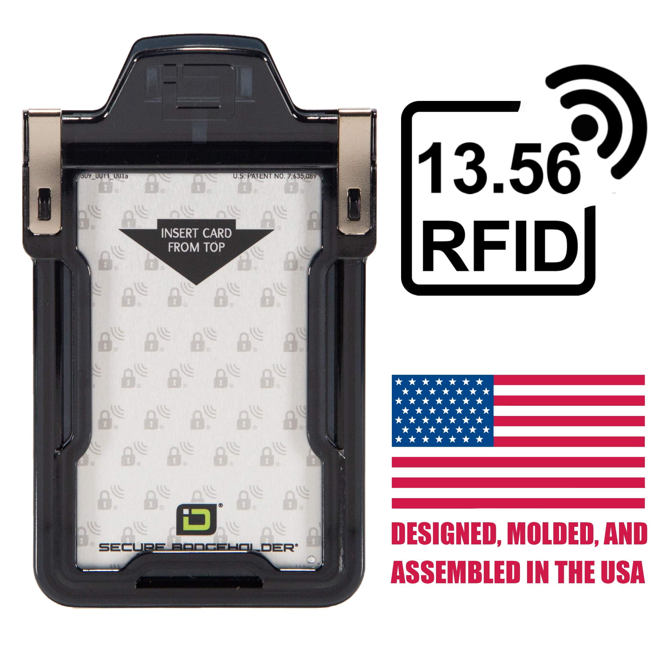 Identity Stronghold - Secure RFID Badge Holder for 1 Card - Heavy Duty ...