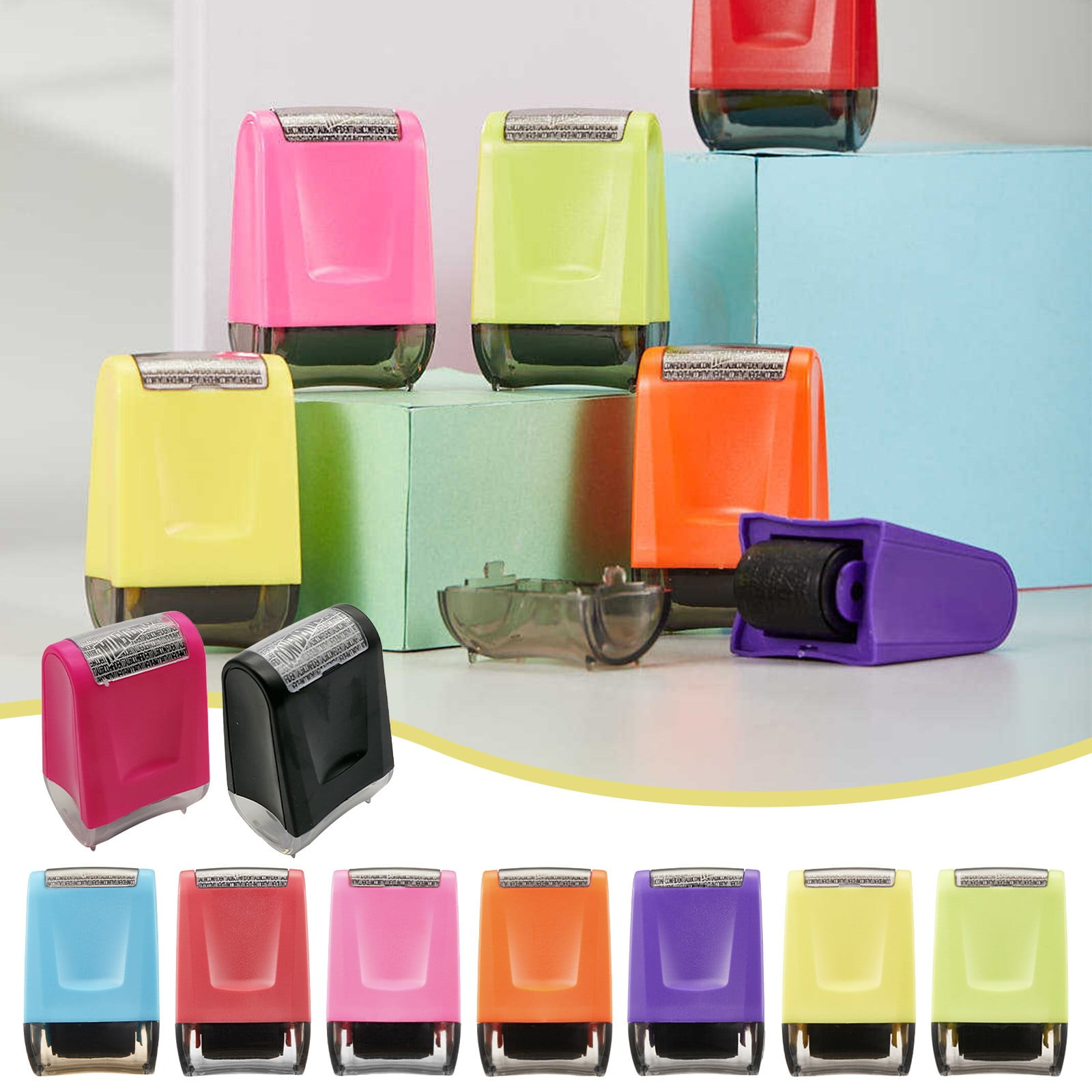 Identity Theft Protection Roller Stamps Wide Kit, Including 6-Pack ...