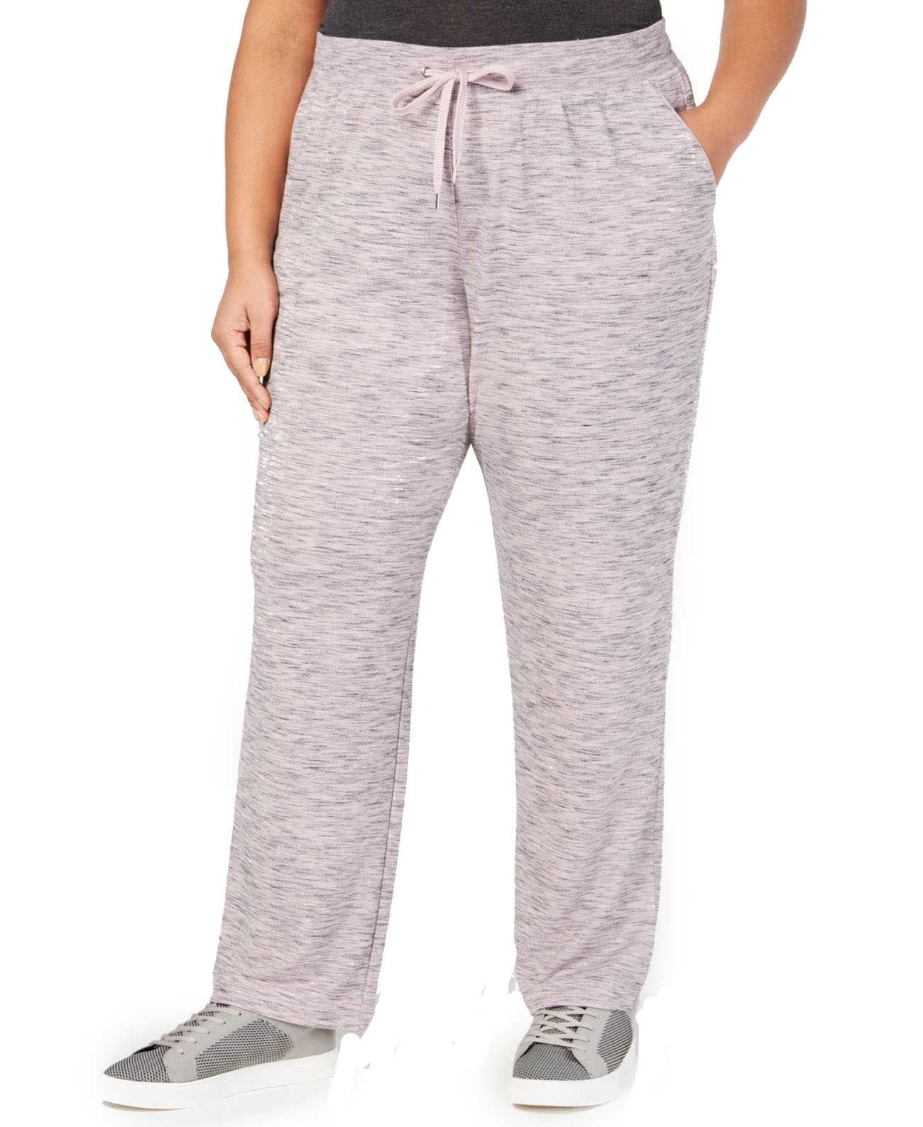 Ideology Women’s Plus Size Heathered Sweatpants, Pastel Pink, 3X ...