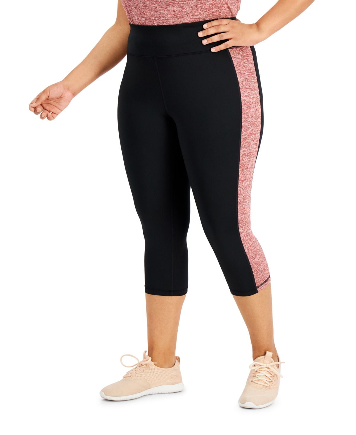 Ideology Womens Activewear Plus Size Colorblock Capri Leggings;2X ...