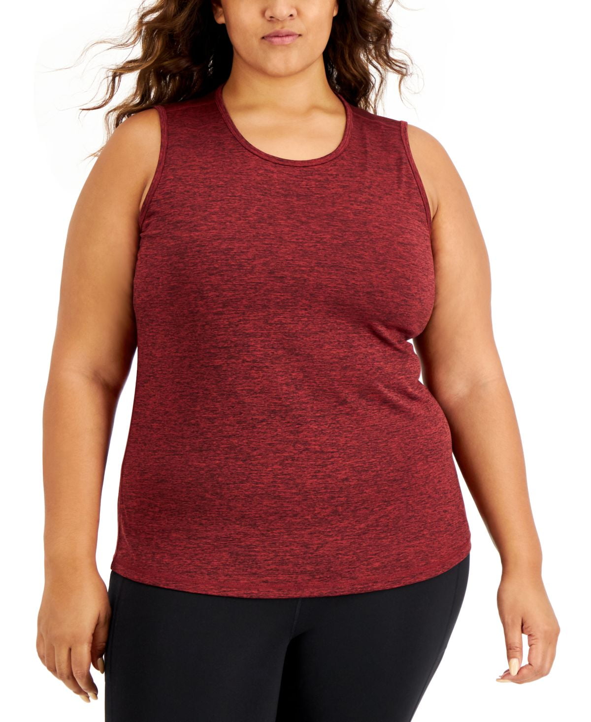 Ideology Womens Activewear Plus Size Keyhole-Back Tank Top;1X - Walmart.com