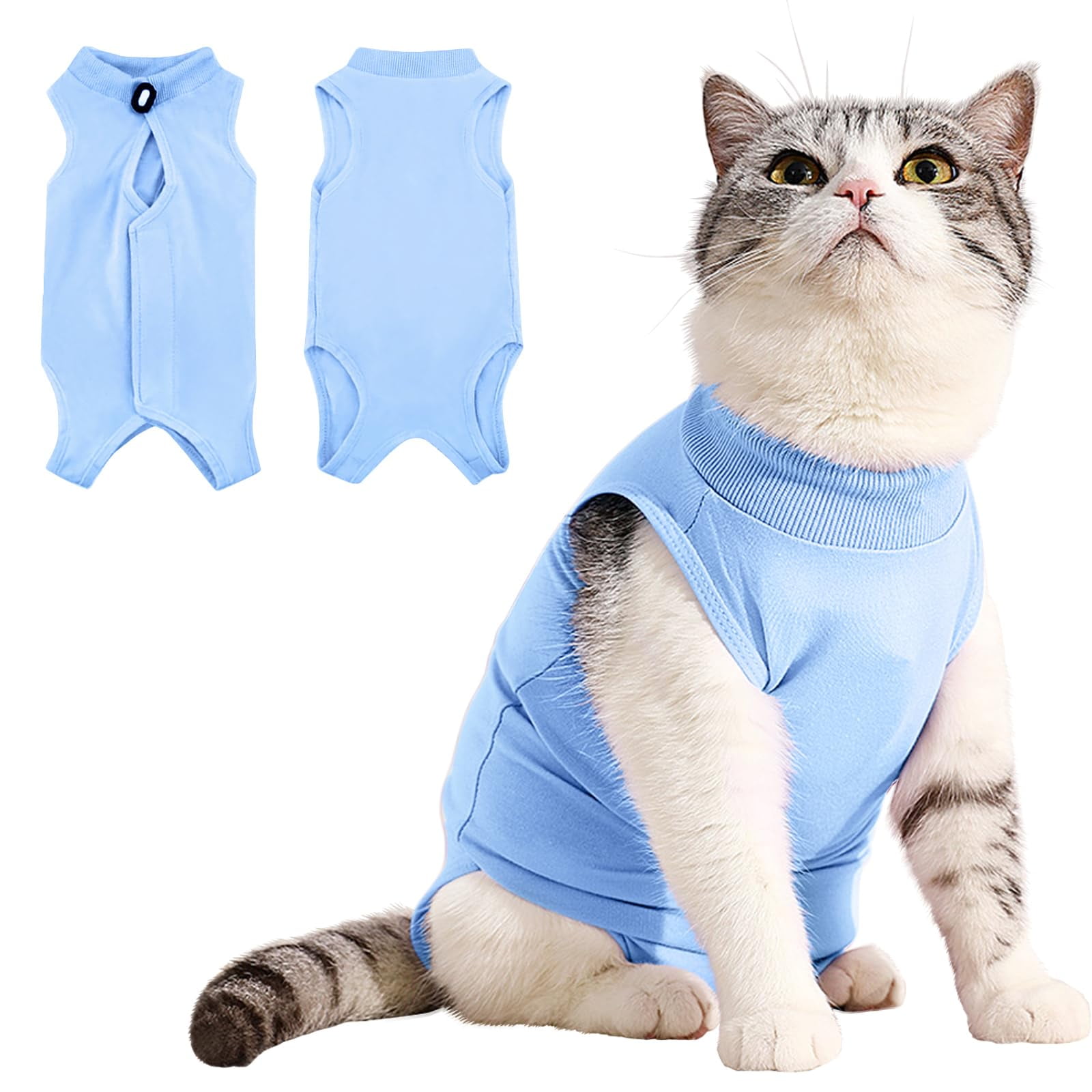 Idepet Cat Surgery Recovery Suit Kitten Onesie for Cats After Surgery ...