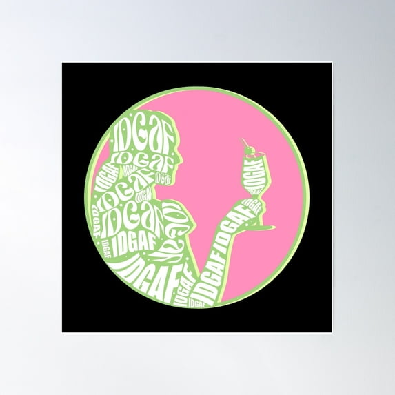 Idgaf Poster Wall Art, Modern Wall Decor For Living Room Bedroom, 24x24 ...