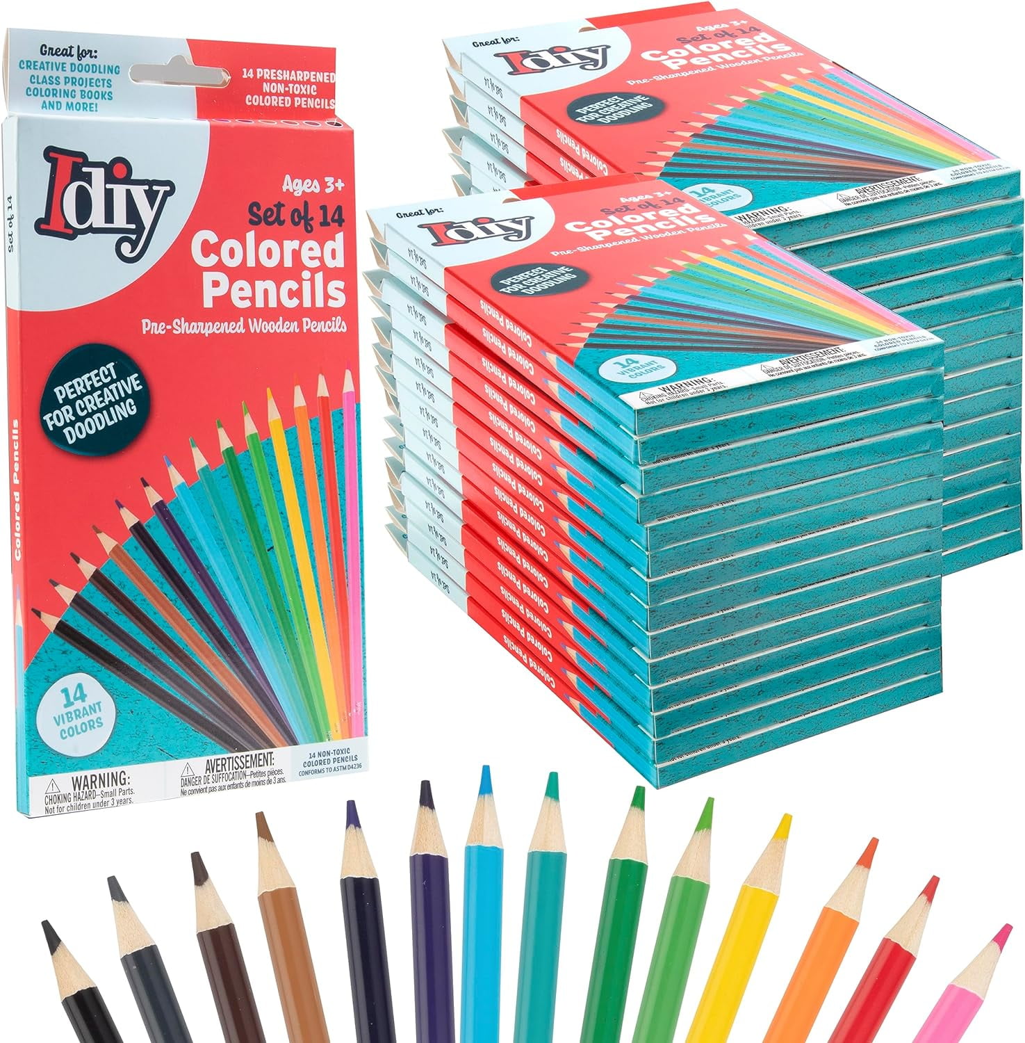 Free Shipping! Idiy Individually Packaged Boxes of 14 Colored Pencils ...