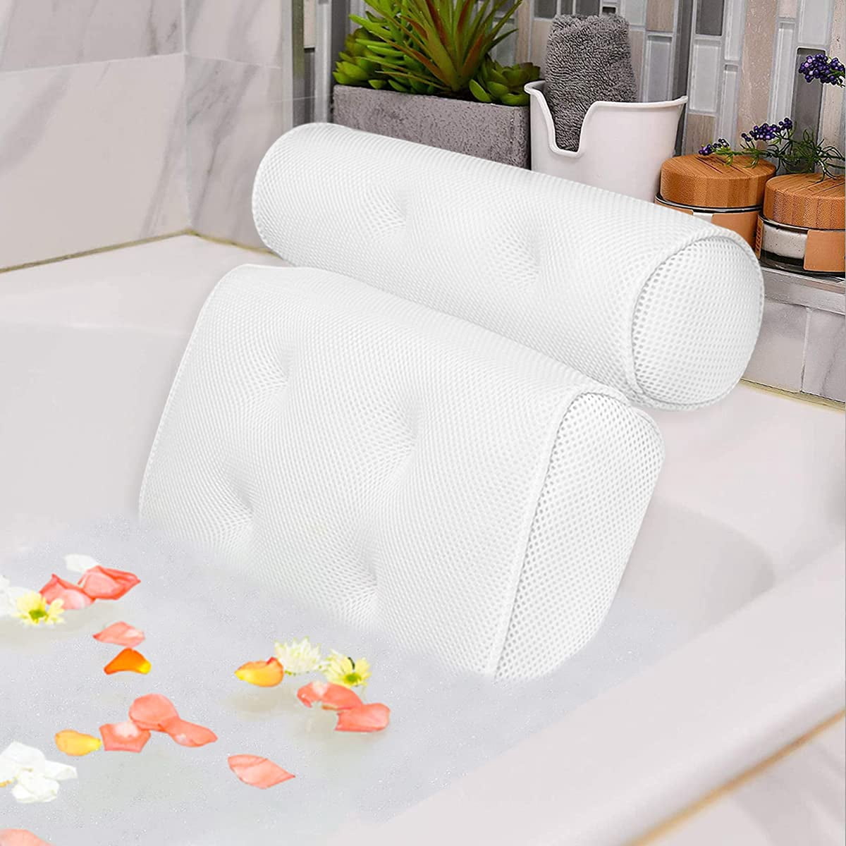 Idle Hippo Bath Pillow Bathtub Spa Pillow with 6 Upgraded Non-Slip ...