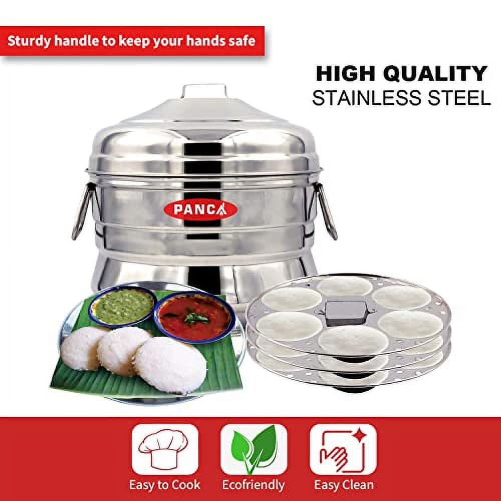 Idli Maker 3 Plate Premium Idli Cooker, 18 Idli Cavitiies, Idli Panai ...