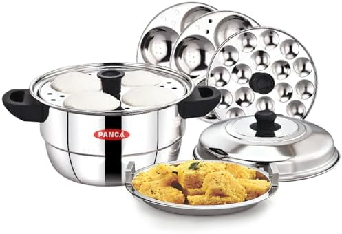 Idli Maker Stainless Steel Idli Cooker, Idli Steamer, Idly Pot, Dhokla ...