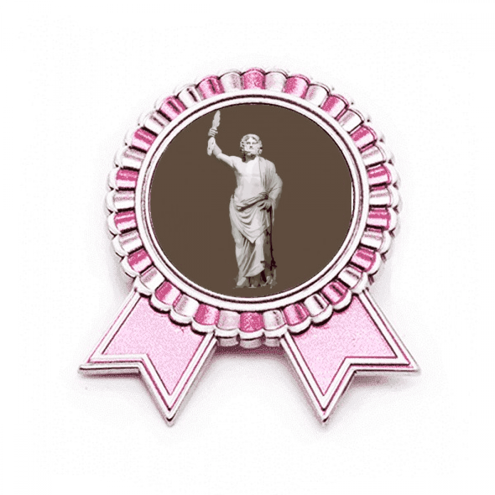 Idol Statue Thunder Sculpture Badge Brooch Pin Pink Winner Award Medal ...