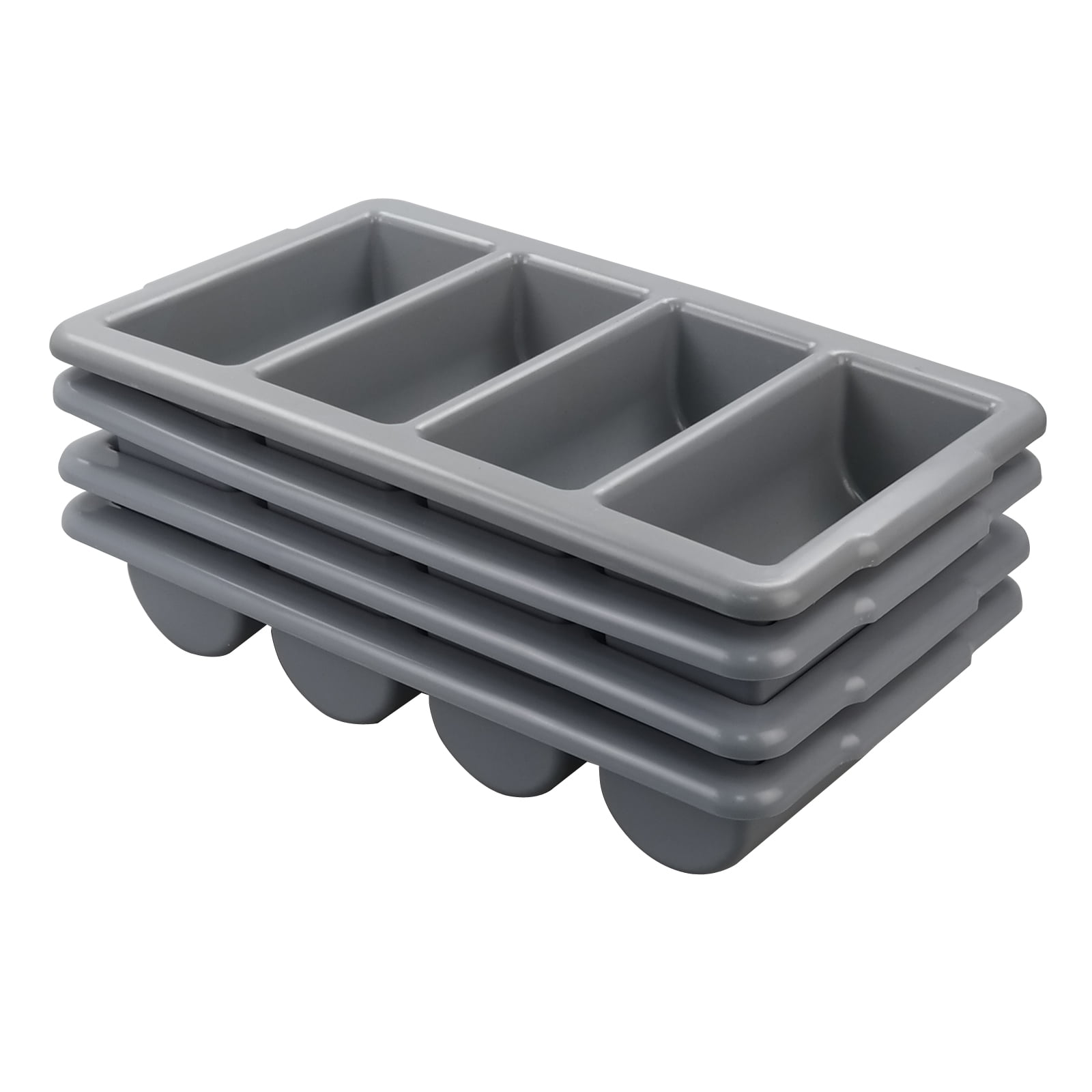 Idomy 4-Pack Commercial Cutlery Bin, Plastic Utensils Organizer for ...