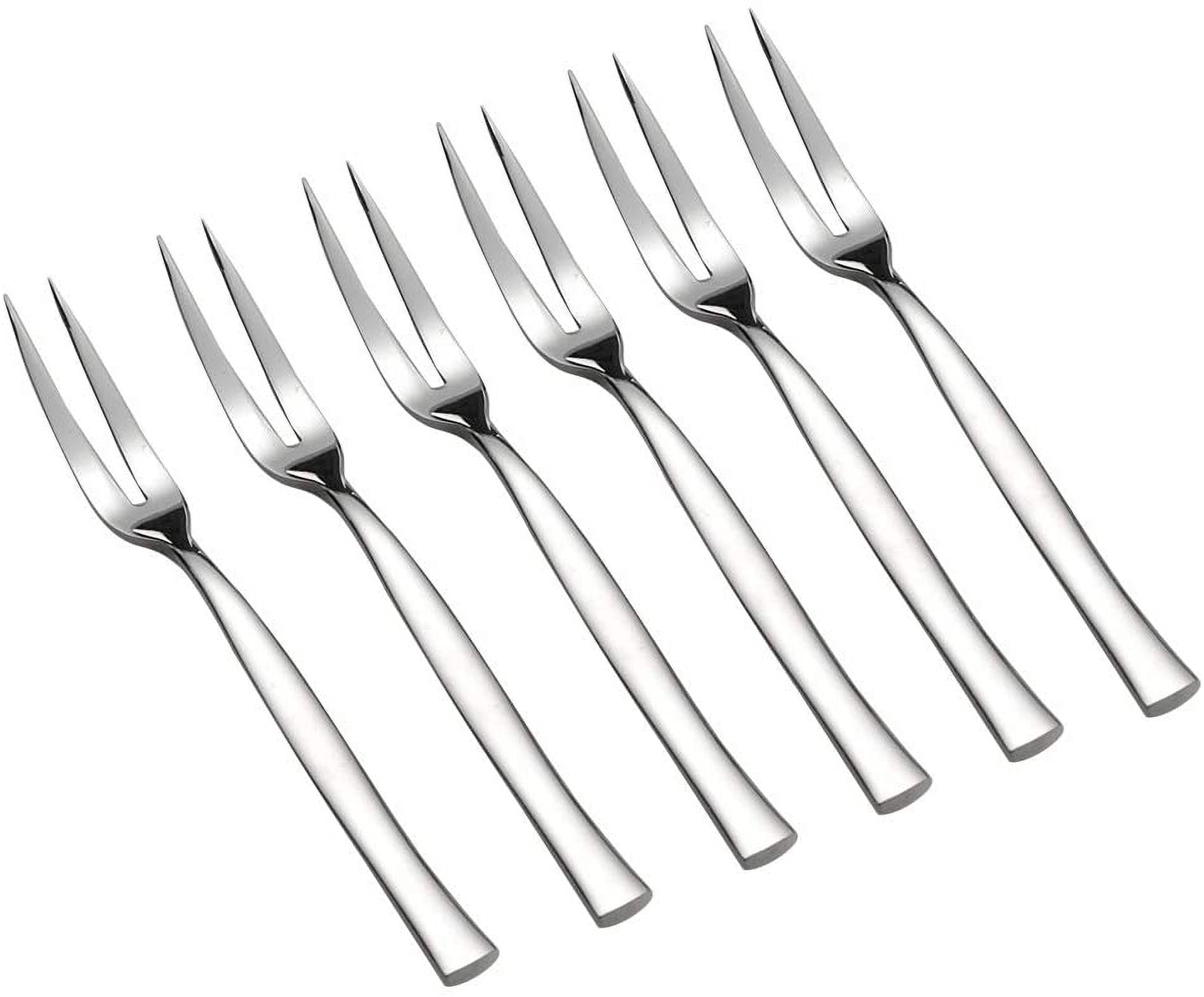 Idotry 8-Piece Stainless Steel 2-Prong Appetizer Forks, Small Forks ...