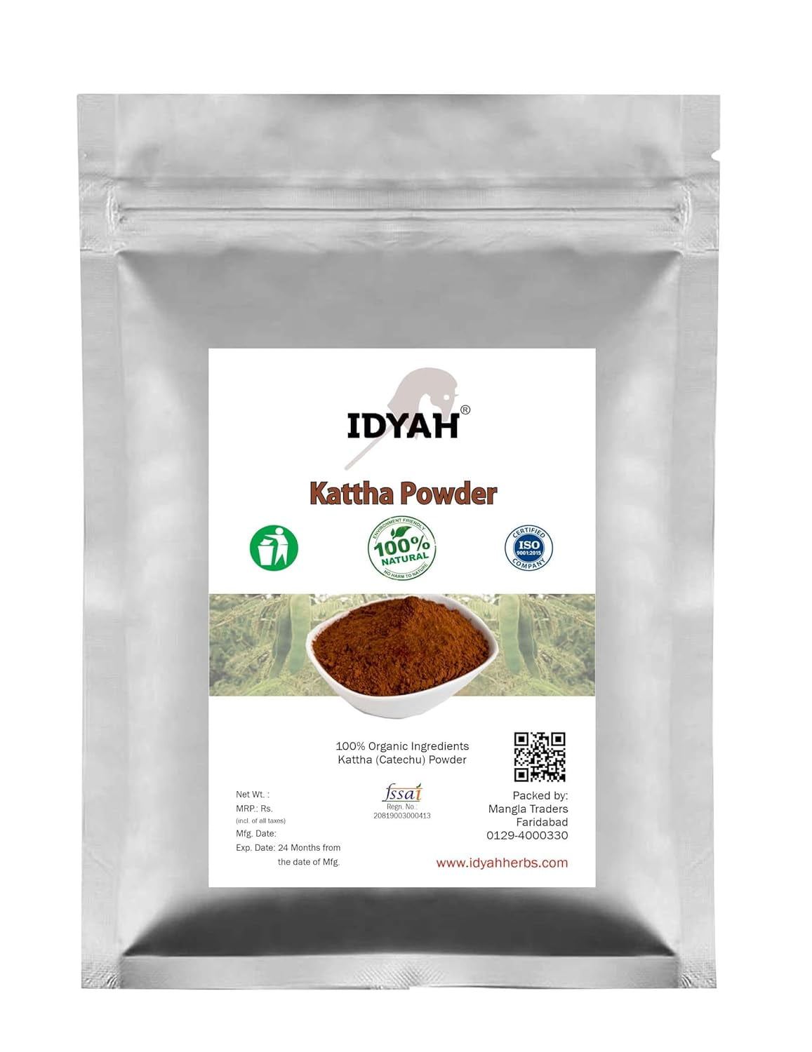 Idyah 100 Organic Katha Powder Natural Hair Color Enhancer Shine ...