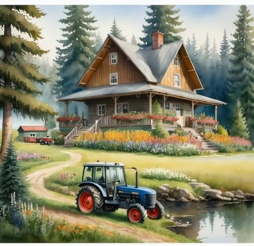 Idyllic Farmhouse 1000 Pieces Adult Puzzle, Game Props, Stress Relief ...