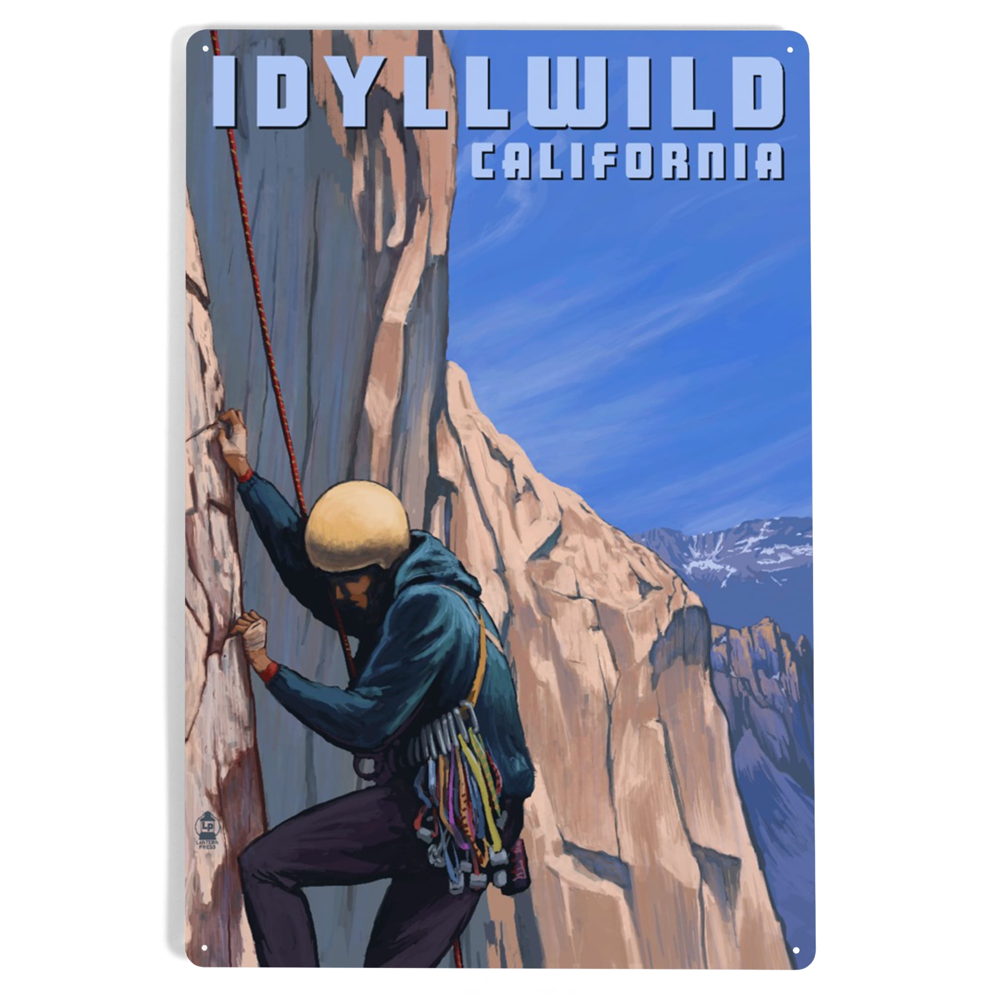 Idyllwild, California, Cliff Climber (12x18 Aluminum Art, Indoor ...