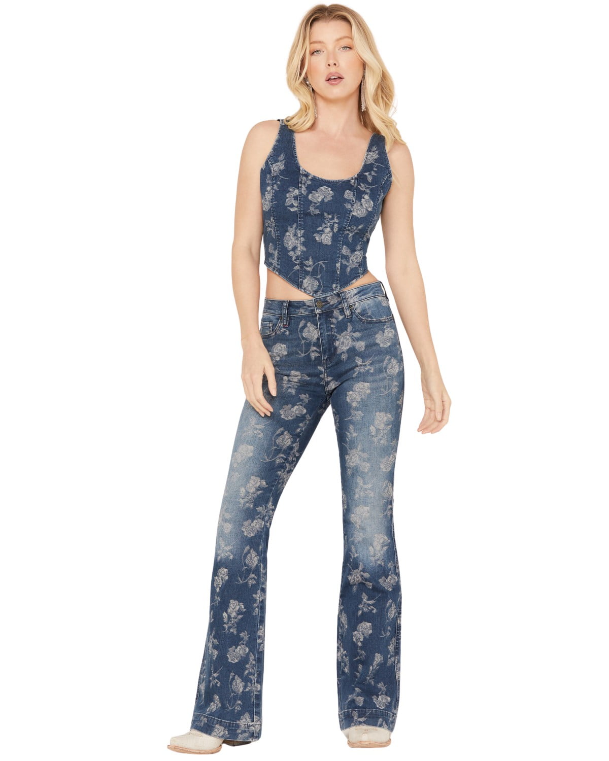 Idyllwind Women's High Risin Floral Drive Flare Jeans - IWSP23J39 10W x ...