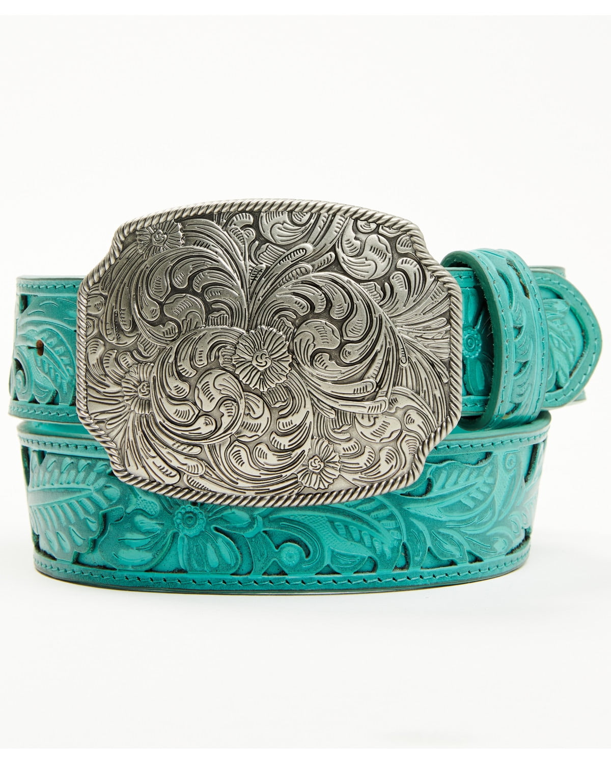 Idyllwind Women's Westerly Drive Tooled Belt Turquoise - Walmart.com