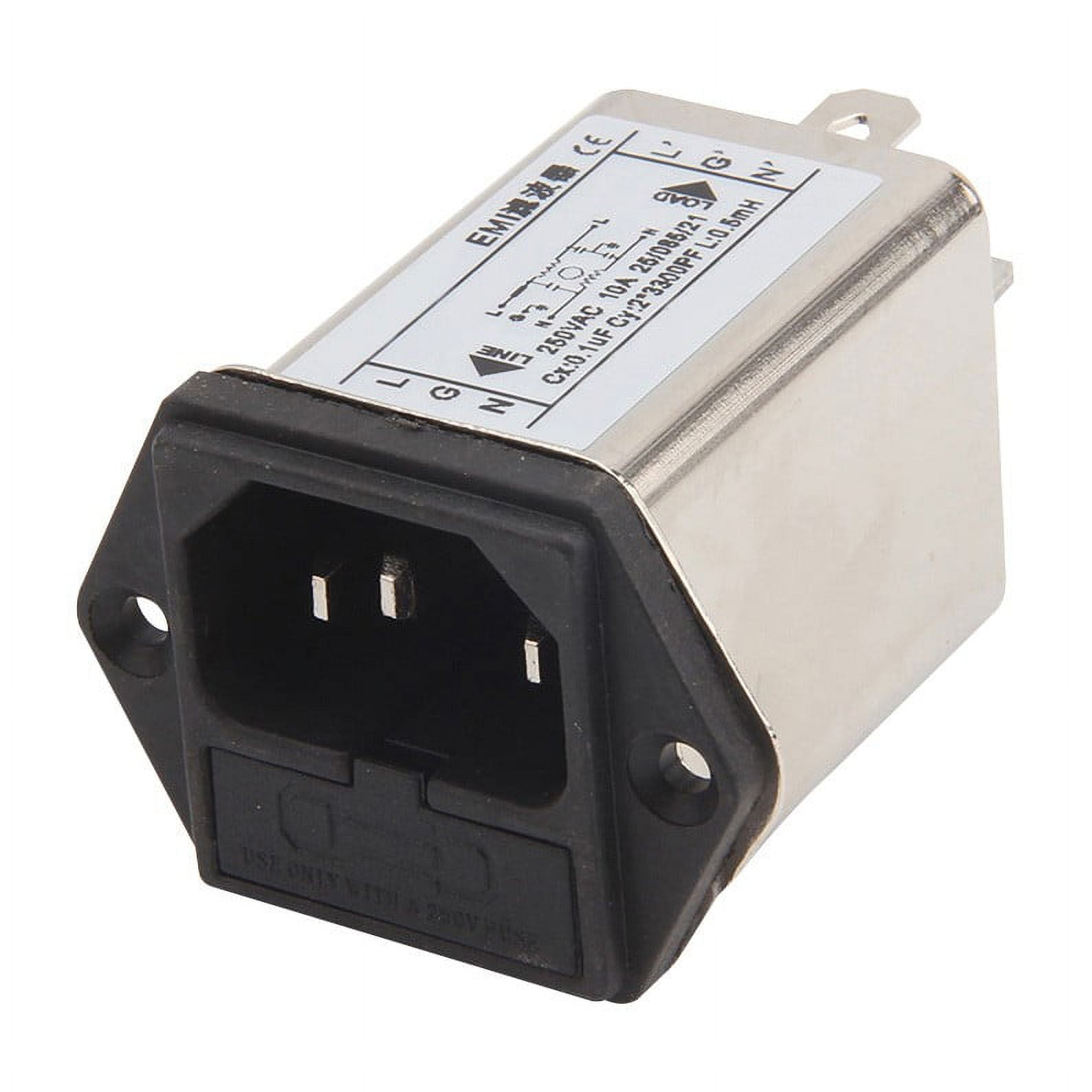 Iec Input Module Ac 250V 10A Power Outlet Receptacle With Filter Fuse ...