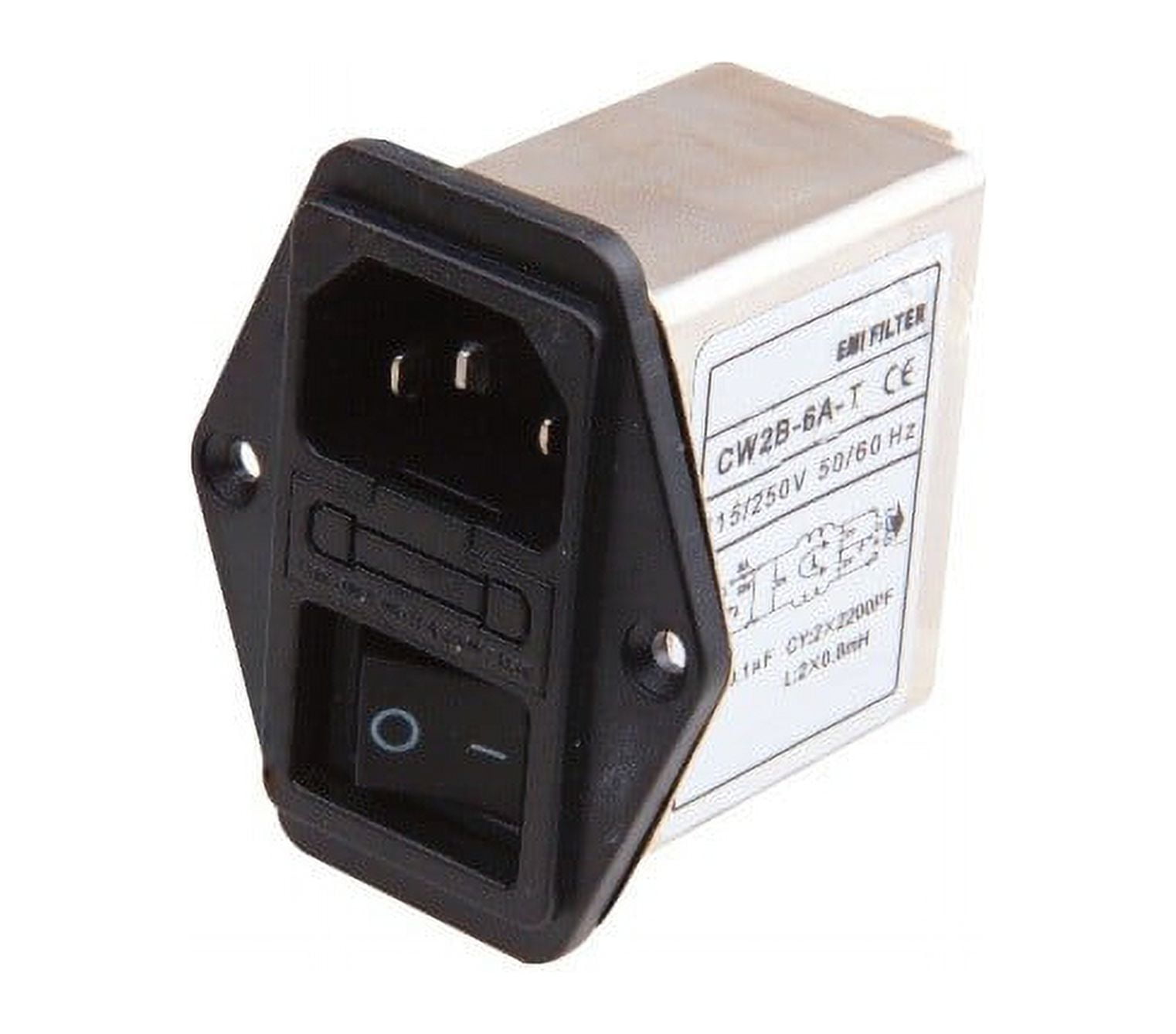 IEC Input Module AC Power Outlet with for EMI Filter Fuse - Walmart.com
