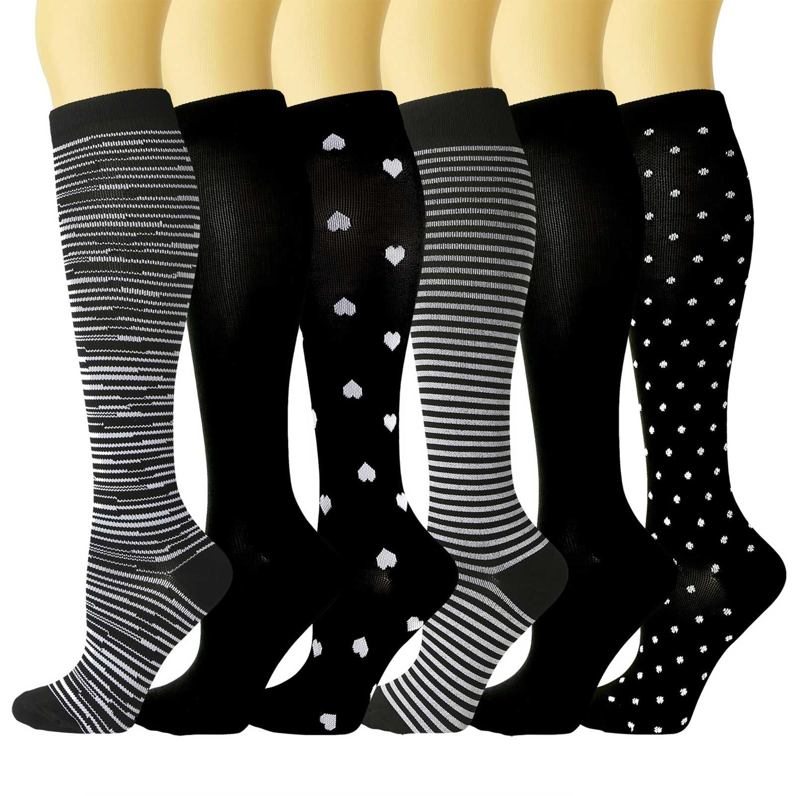 Ierhent Compression Socks Wide Calf Compression Socks for Women and Men ...