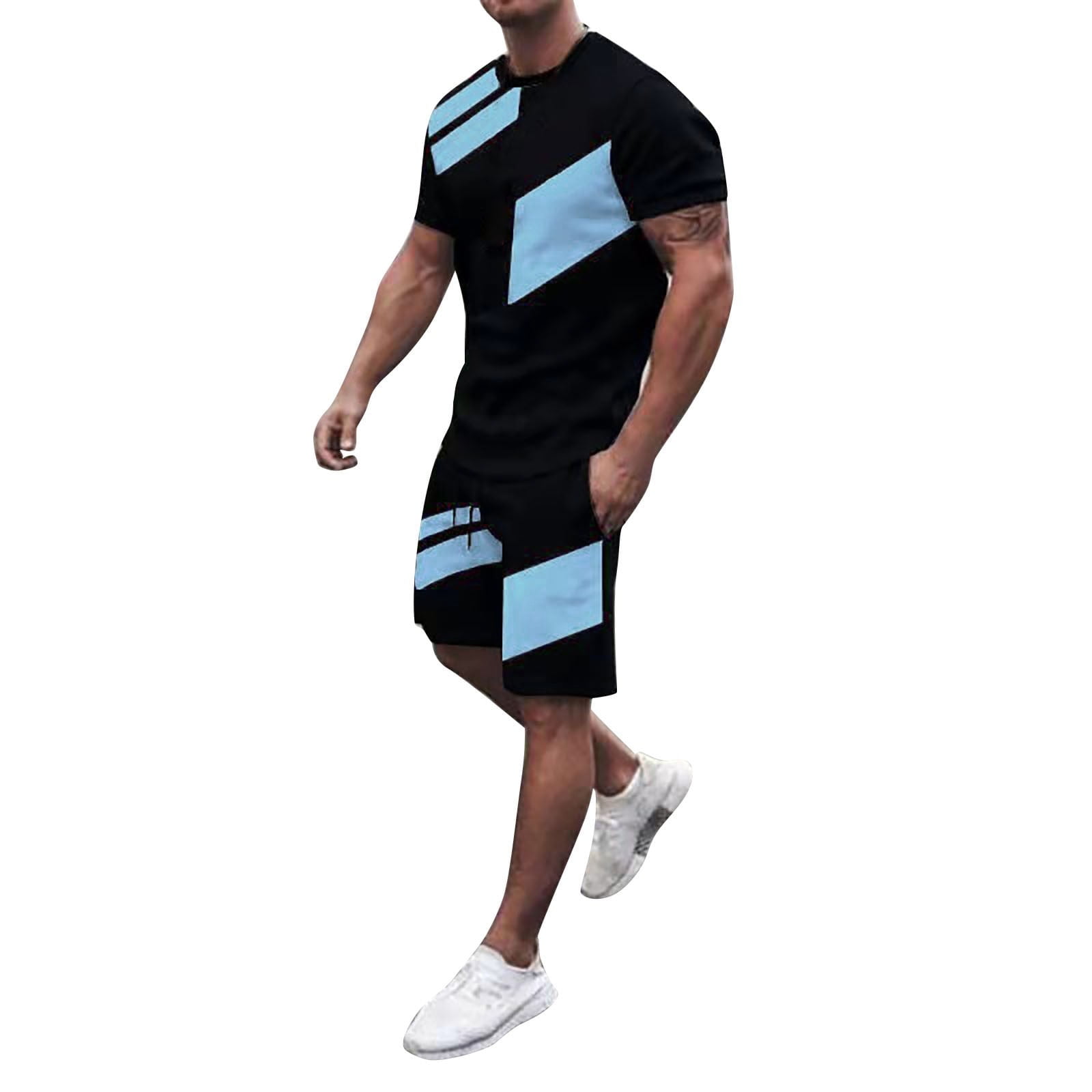 Ierhent Mens Short Sets Men Casual 4Pcs Short Set Cotton Linen Loose ...