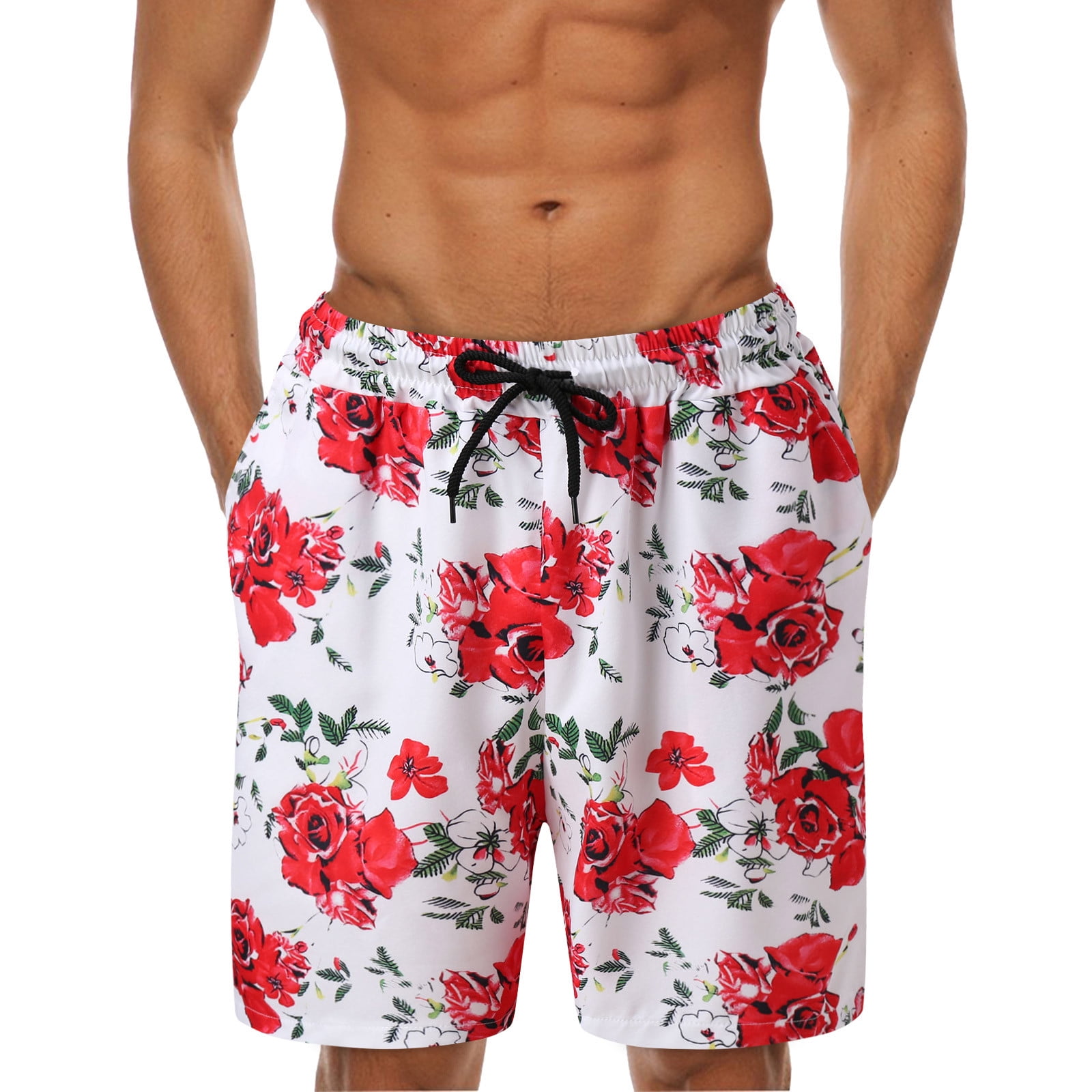 Ierhent Mens Swimming Trunks Mens Swimming Trunks 6 Inch Inseam Swim ...
