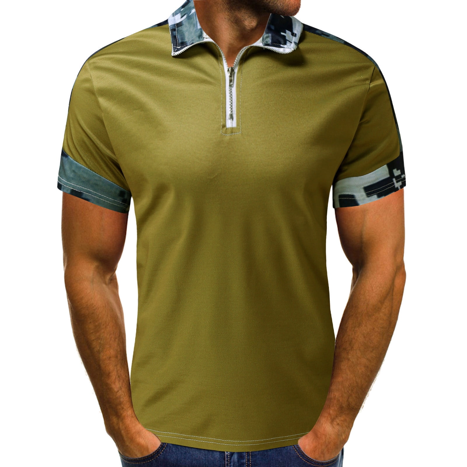 Ierhent Polo Shirt Men Tall Men’S Silk Touch Polo(Gold,XL) - Walmart.com
