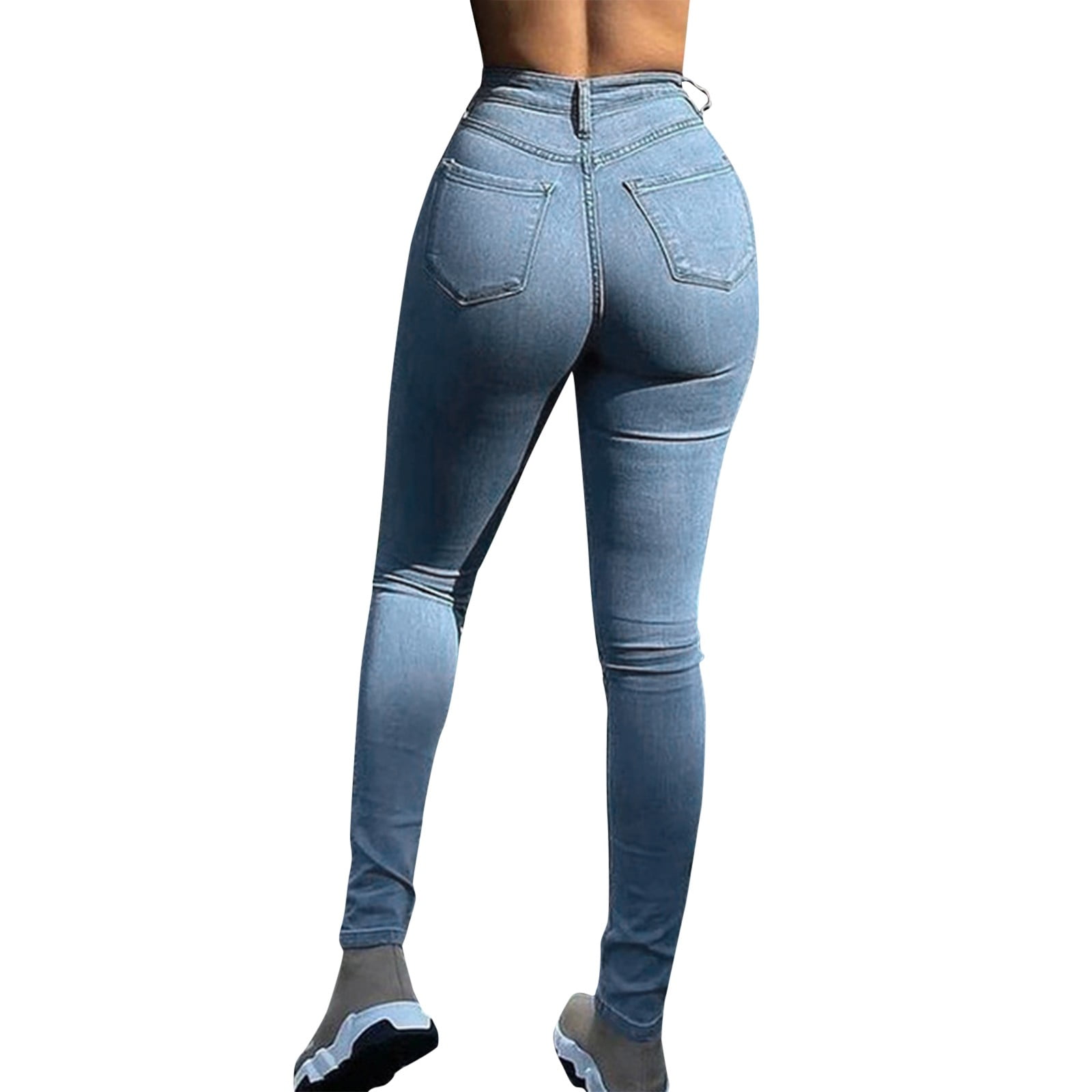 Ierhent Women Jean Womens High-Rise Bell Bottom Jeans Broad Feet Long ...