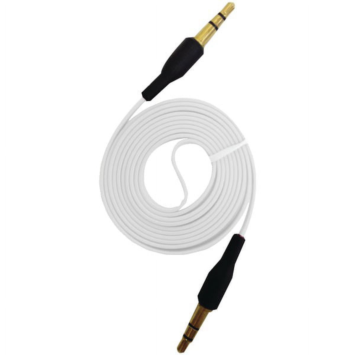 Iessentials 3.5mm Flat Auxiliary Cable, 3.3ft (white) - Walmart.com