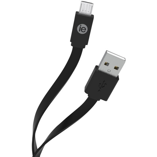 Iessentials & Sync Flat Micro To -a Cable, 4ft (black) - Walmart.com