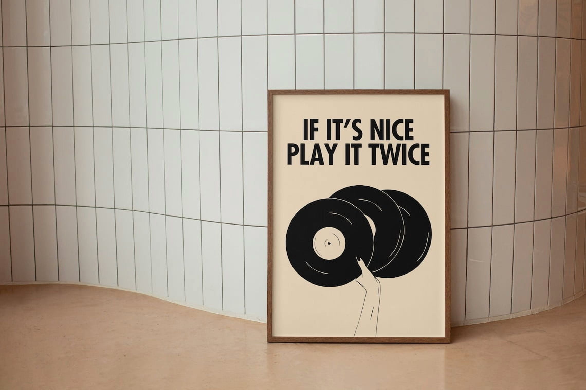 If Its Nice Play It Twice Art Print Retro Vinyl Poster Vintage Record ...