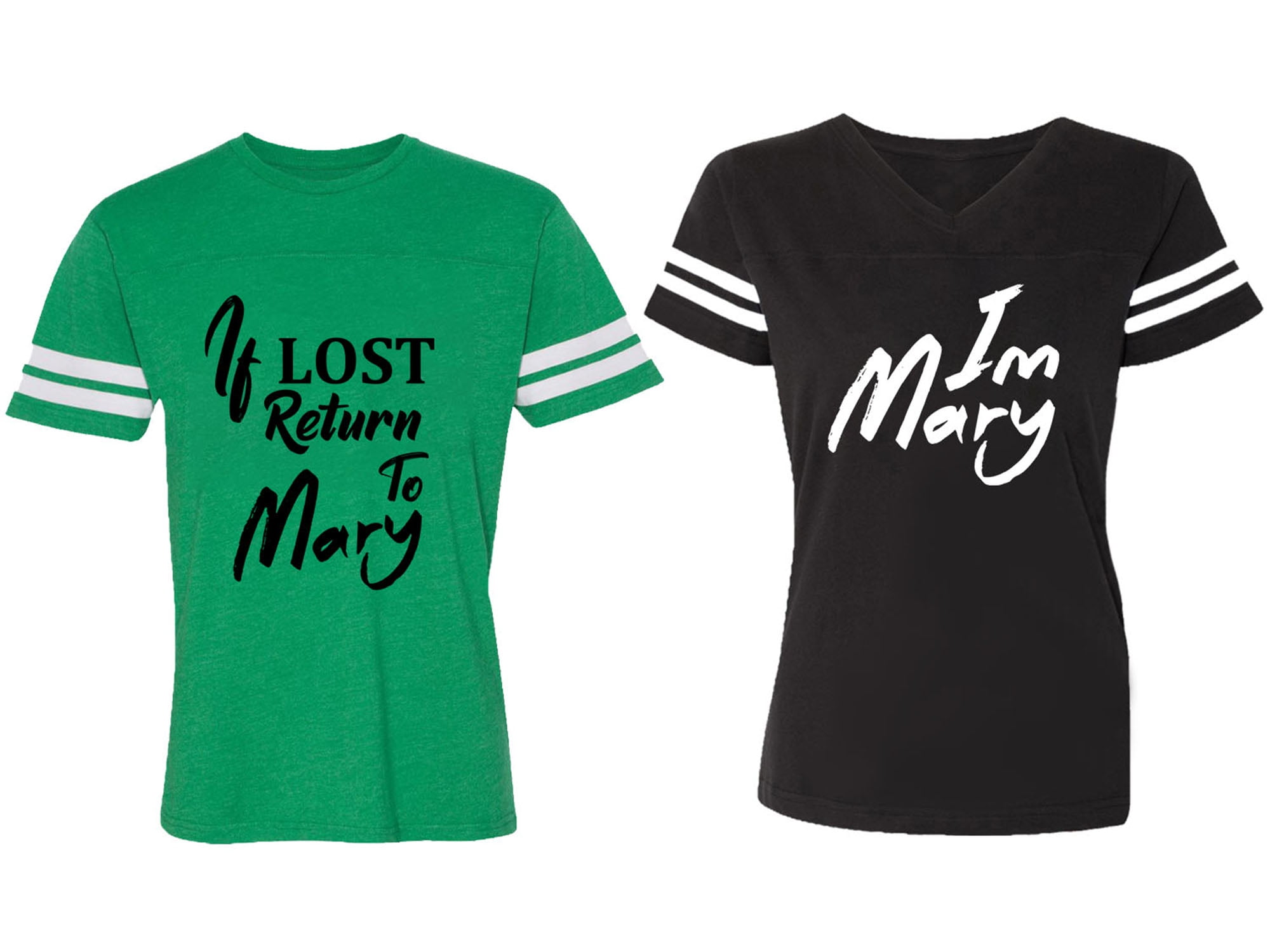 If Lost Return To Mary I am Mary Matching Couple Cotton Jerseys (Men ...