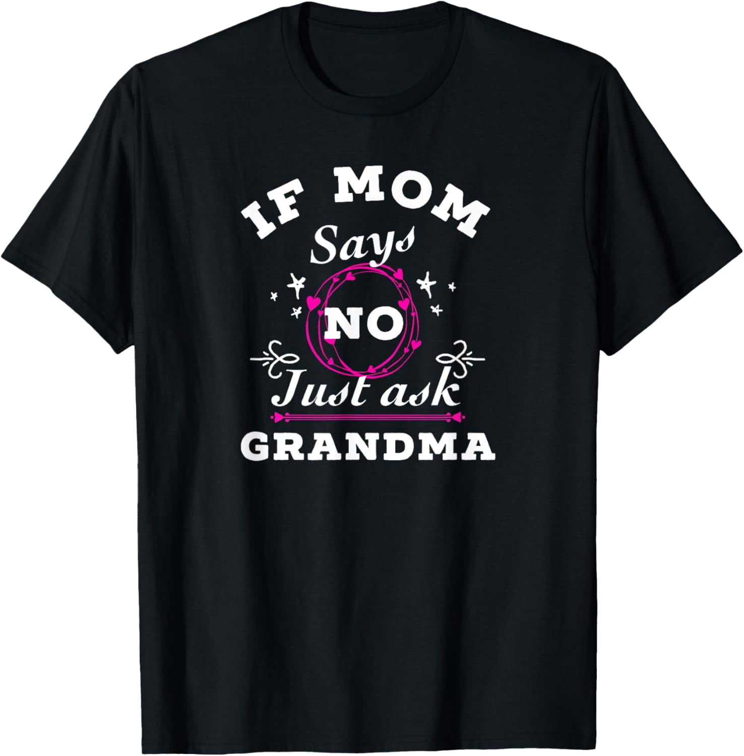 If Mom Says no Just ask Grandma funny woman's t shirt - Walmart.com