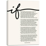 If Poem Inspirational Framed Canvas Print Wall Art If Poem by Rudyard ...