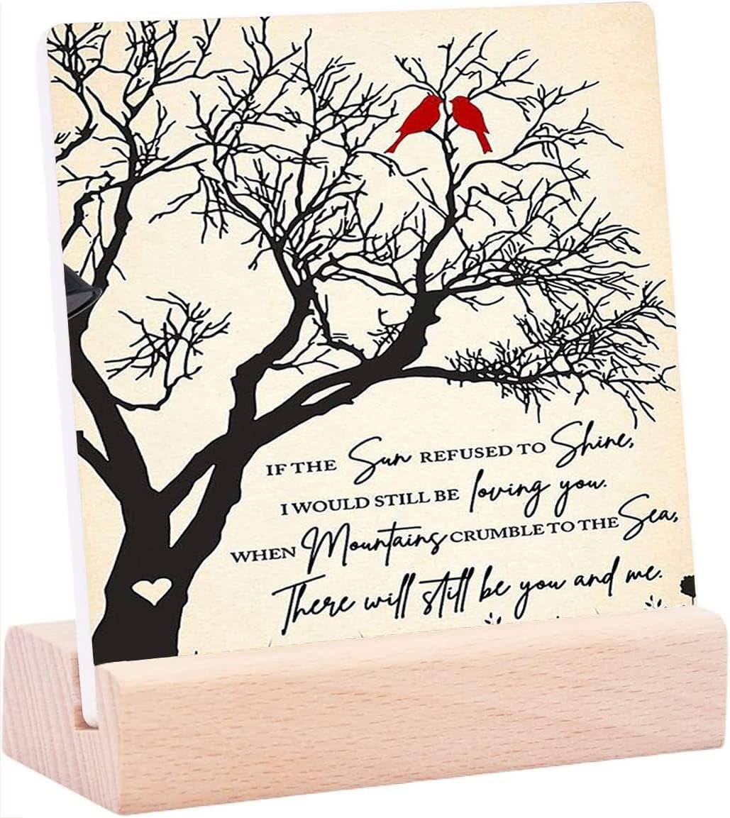 If The Sun Refused to Shine Ceramic Table Plaque with Wooden Stand ...