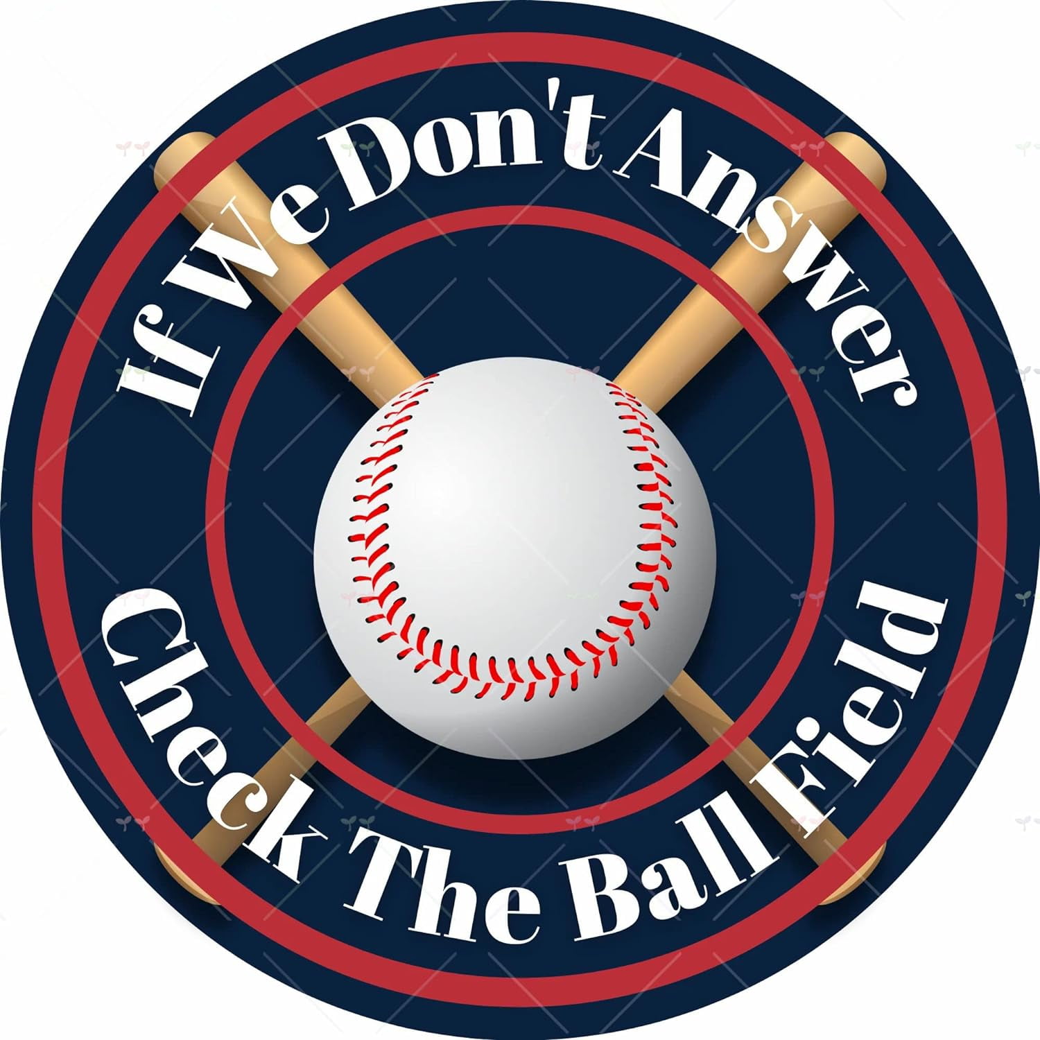 If We Don't Answer Check The Ball Field Metal Sign Rustic Plaque Sign ...