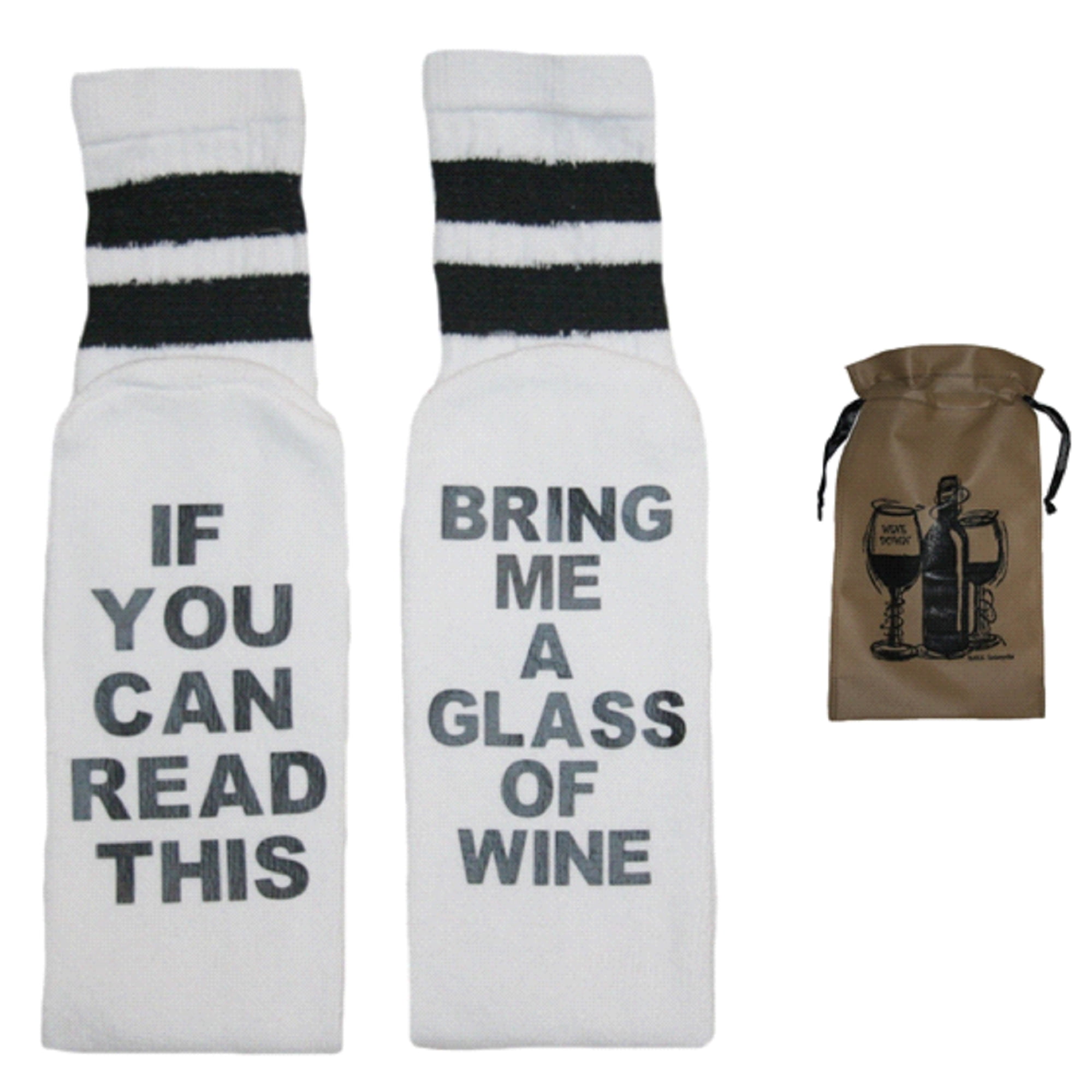 If You Can Read This Bring Me A Glass Of Wine Novelty Tube Socks and ...