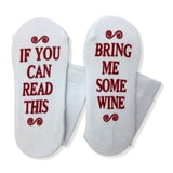 "If You Can Read This, Bring Me Some Wine" Funny Cozy Cotton Socks for ...